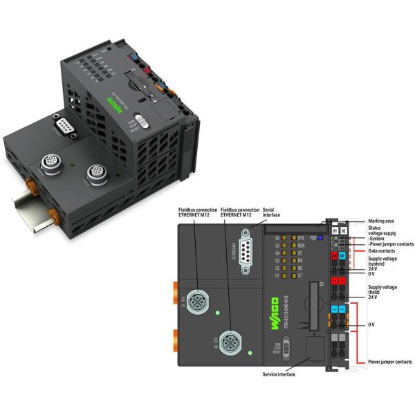 Programmable Logic Controller (PLC) CPU unit with extended temperature range - Wago (750 PFC200 XTR series) - PFC200 G2 ...