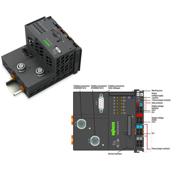 Programmable Logic Controller (PLC) CPU unit with extended temperature range - Wago (750 PFC200 XTR series) - PFC200 G2 ...