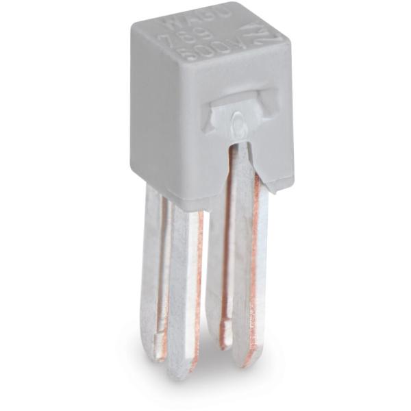 Insulated miniature adjacent jumper - Wago (769 X-COM series) - 2-poles (2P) - Rated current 24A - Gray color - compatib...