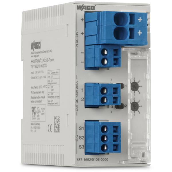 2-channel Electronic Circuit Breaker (ECB) module with signalling contact + specialty configuration - Wago (787 series) ...