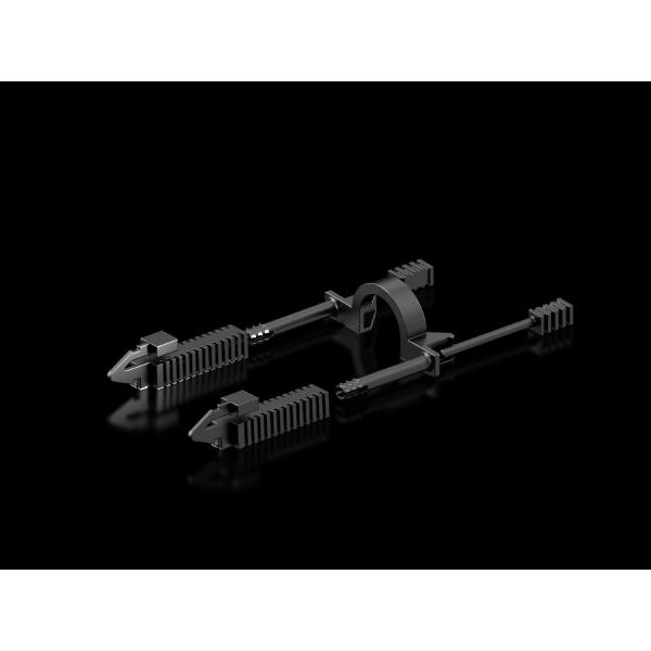 Adjustable connector lock - for locking IEC60320 C14/C20 connectors - for PDU/PSM modules with C13/C19 slots - Rittal (P...