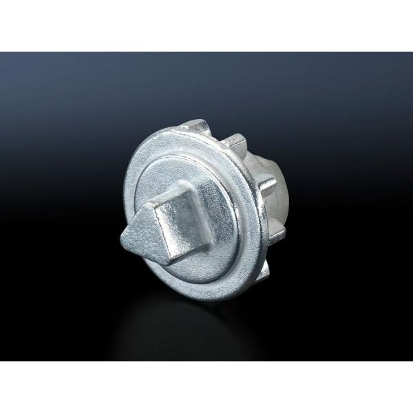 Lock insert - F version - 6.5mm triangular (CNOMO) bit - Rittal (TS8 baying systems series) - #8611220 - die-cast Zinc -...