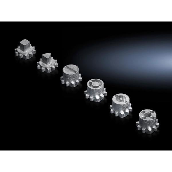 Lock insert - G design - 7mm triangular bit - Rittal (VX25 Baying system series) - #8618302 - Triangular shape - die-cas...