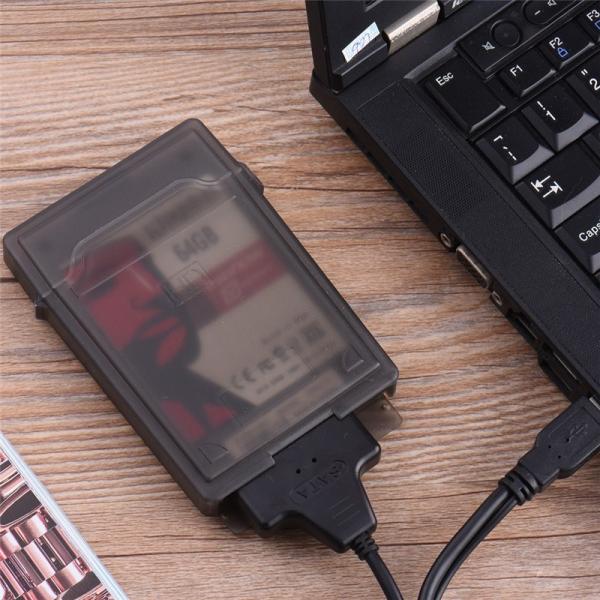 2.5 インチ Hd Externo フラッシュドライブケース USB 2.0 Sata 運転しやすいライン USB ハードディスクケーブル外部ハードディスクドライブカバー黒USB 2.0 to SATA