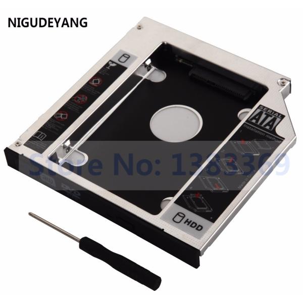 Nigudeyang sata 2ndハードディスクドライブhd ssdキャディーアダプタ用dell studio xps 1640 1645 1647Slim-01