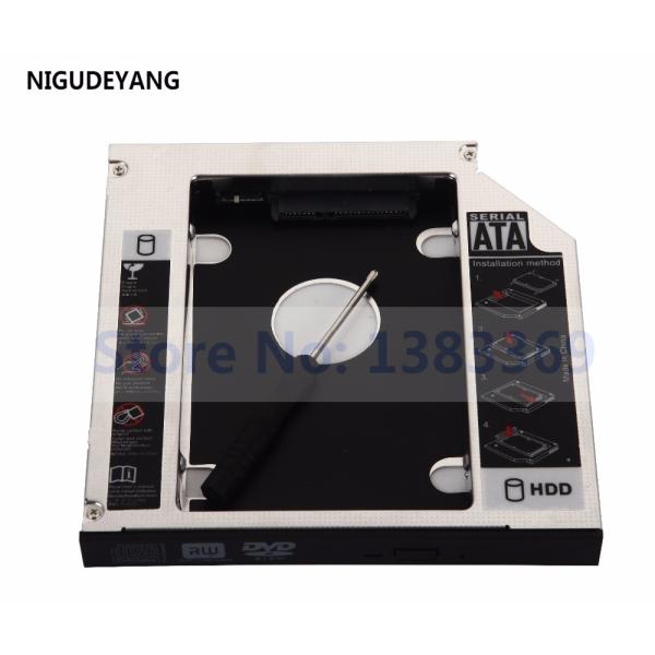 Nigudeyangセカンドハードディスクドライブhdd sataキャディー用fujitsu lifebook t900 t901スワップsn-208ab dvdSlim-01