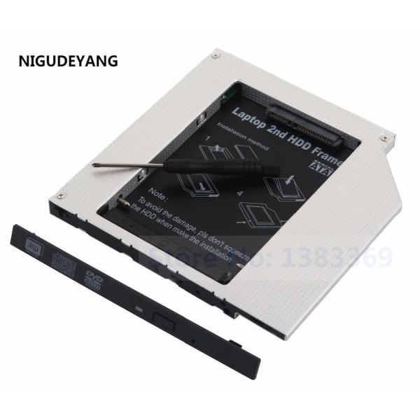 Nigudeyang 2ndハードドライブディスクhdd ssdキャディーベイアダプタ用dell xps m1330スワップgsa-s10n9.5mm IDE-SATA