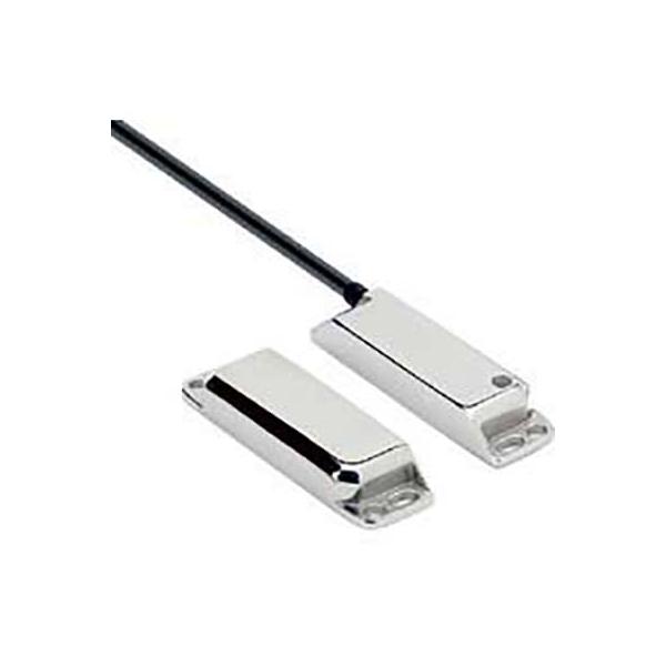 Hall-effect coded magnet non-contact safety switch with cable exit on the left - for guarding door - elongated sens. - P...