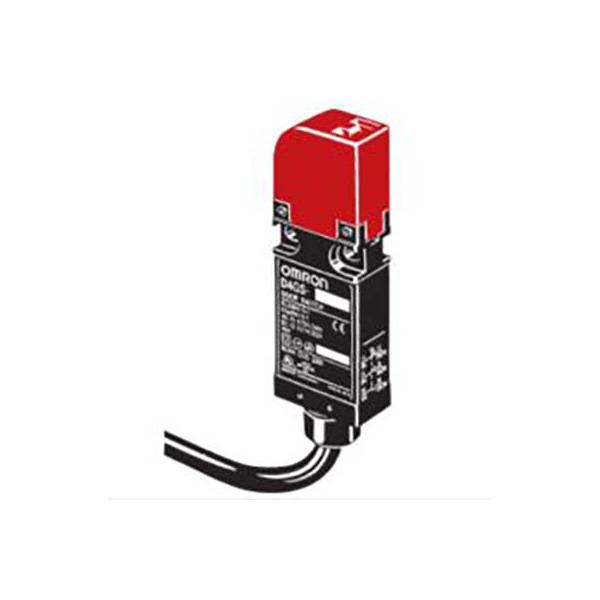 Tongue-operated slim safety door switch - vertical key insertion - switch only - OMRON / STi (D4GS-N series) - 3NC (slow...