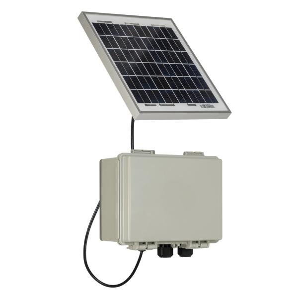 Modbus controller with 4 holes (gld. and vent) + PBT encl. + 5W solar pnl. + batt. backup - for AT&amp;T - Banner Engine...