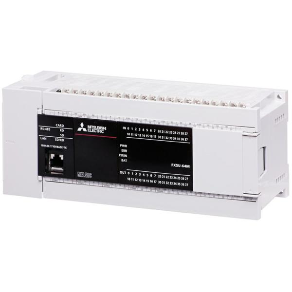 Programmable Logic Controller (PLC) CPU unit with built-in I/Os - Mitsubishi Electric (MELSEC iQ-F Series FX5U) - 64I/O ...