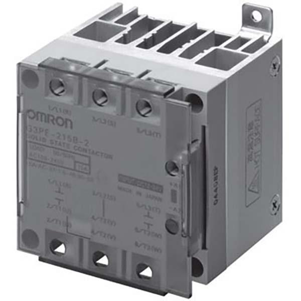 Three-phase Solid State / Static Relay (SSR) with phototriac coupler insulation + built-in heatsnk. - zero-cross AC load...