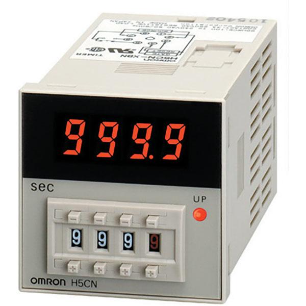 Miniature ON-delay digital timer with 1 thumbw. sw. per digit + memory backup - 1/16 DIN (48x48mm) - single operating mo...