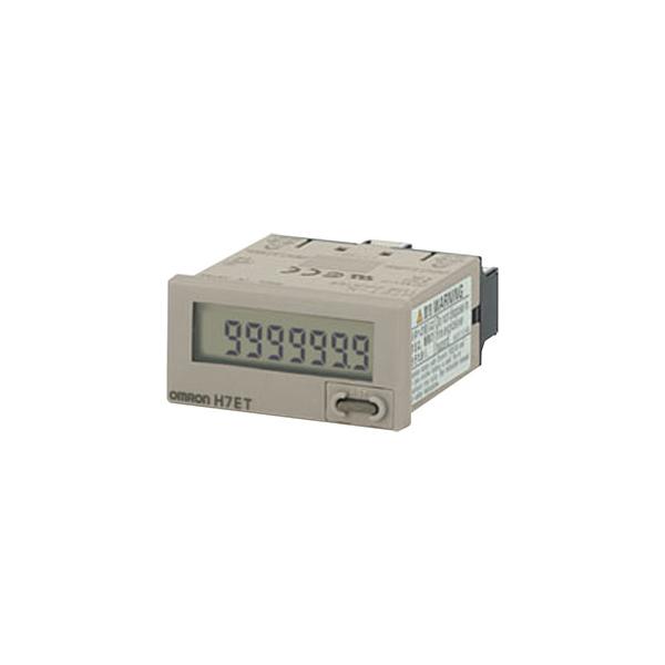 Self-powered timer with built-in batt. - 1/32 DIN horizontal (48x24mm) - OMRON (H7ET series) - screw connections - accum...
