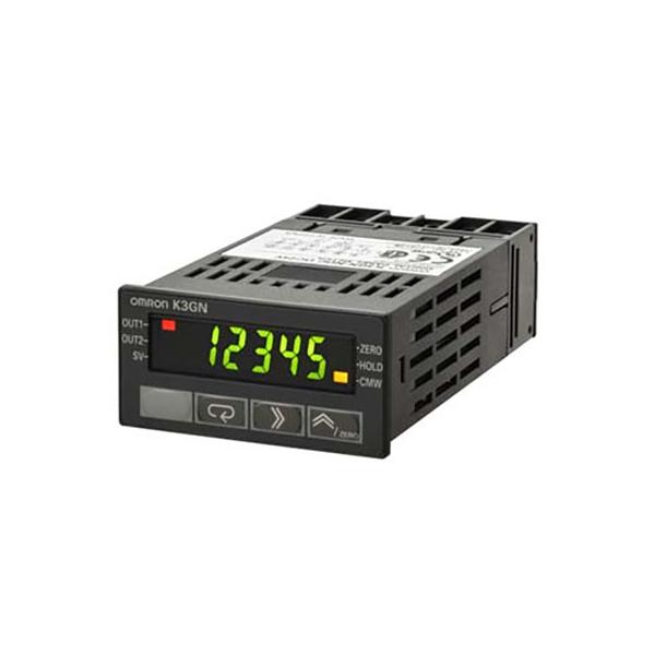 Digital panel meter / indicator - 1/32 DIN horizontal (48x24mm) - OMRON (K3GN series) - RS-485 communication - M3 screw-...
