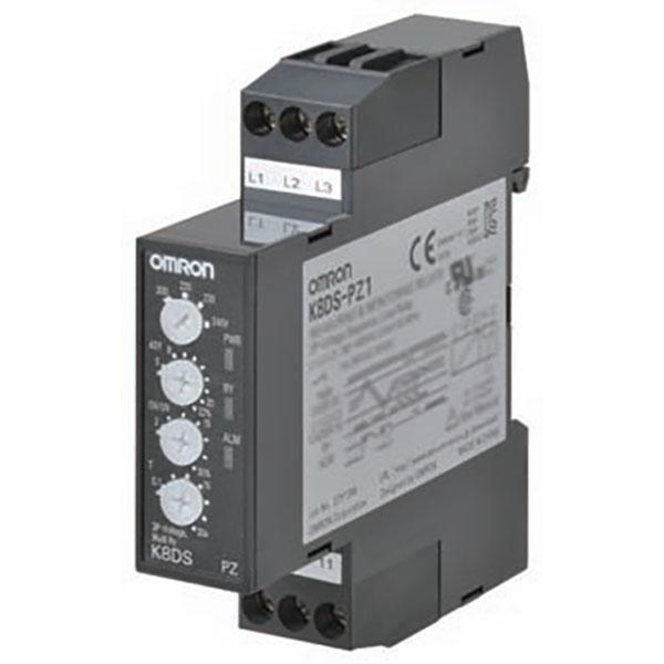 Motor undervoltage/overvoltage / asymmetry / phase-sequence / phase-loss protection relay - OMRON (K8DS-PZ series) - scr...