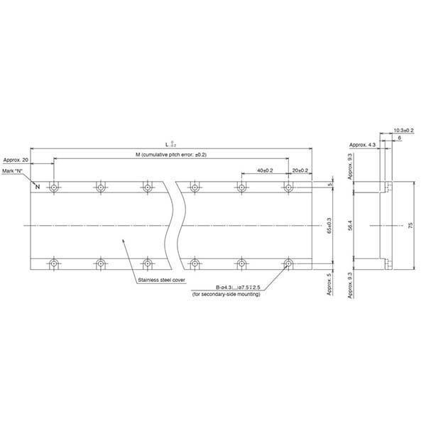 Linear actuator / servo motor primary side (magnet track only) - core type - Mitsubishi Electric (MELSERVO J5 series) - ...