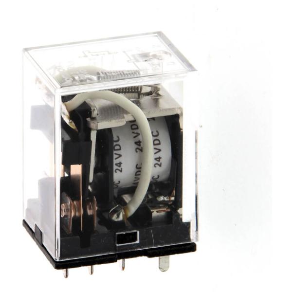 General-purpose electromechanical relay with LED indicator - OMRON (LY series) - 19.2-26.4Vdc (24Vdc nom.) control volta...