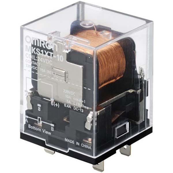 General-purpose electromechanical relay with mechanical indicator + LED indicator - for DC loads - OMRON (MK-S(X) series...