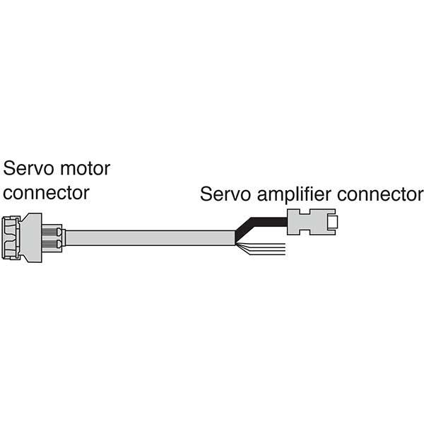 Power cable / cordset for servo mtr. direct connection - high bending endurance (long bending life) - vertical lead - Mi...