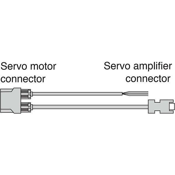 Power dual cable / cordset for servo mtr. direct connection - high bending endurance (long bending life) - opposite to l...
