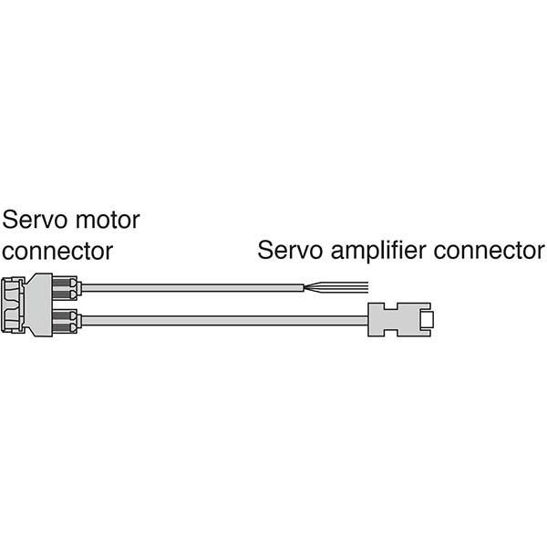 Power dual cable / cordset for servo mtr. direct connection - high bending endurance (long bending life) - vertical lead...