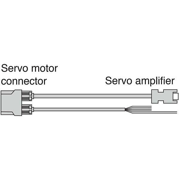 Power dual cable / cordset for servo mtr. direct connection with electromagnetic brake wires - high bending endurance (l...
