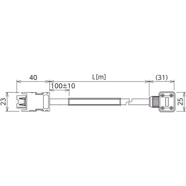 Servo encod. feedback cable / cordset direct connection - high bending endurance (long bending life) - load-side lead; l...