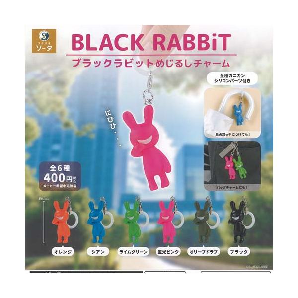 【発売日：2026年01月22日】SO-TA 400円カプセル自販機商品のフルコンプです。【BLACK RABBiT ブラック ラビット めじるし チャーム 全6種セット】★ラインナップの種類は以下となります。 1：オレンジ 2：シアン 3...