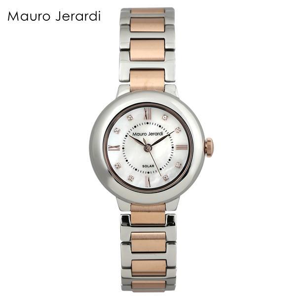 ブランド：Mauro Jerardi品番：MJ070-1仕様：ケース：オールステンレス、風防：カーブガラス（クリスタルガラス）対象：女性用本体サイズ：(約)縦33.0mm×横28.0mm×厚9.3mm文字盤：共通/白蝶貝・ジルコニア8pt文...