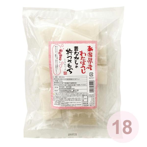 セット内容：18袋(箱1ケース)内容量：500g(1袋あたり)賞味期限：製造日より1年6カ月製造元：阿部幸製菓株式会社企画・販売：（株）田中米穀広告文責：株式会社アンテル　03-6264-8629関連ワード：餅 おもち 切り餅 焼き餅 お雑...