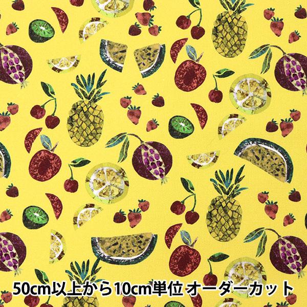 古い装飾美術のひとつ、ピエトラ・デュラにインスパイアされたコラージュ技法を用いて、色とりどりのトロピカルフルーツを描いています。程よい厚みで扱いやすい帆布生地なので、エプロンやバッグ、ポーチ、インテリアなどの雑貨にぴったり![Liberty...