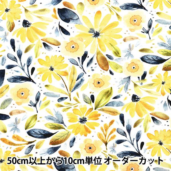 ミツバチが飛び交う花園のような花柄です。シーチングほどの厚みで手触りは比較的やわらかい、扱いやすい平織りの生地です。雑貨、小物、インテリアから服地まで幅広い用途におすすめです。[dearSTELLA ディアステラ メントゥ・ビー MEANT...