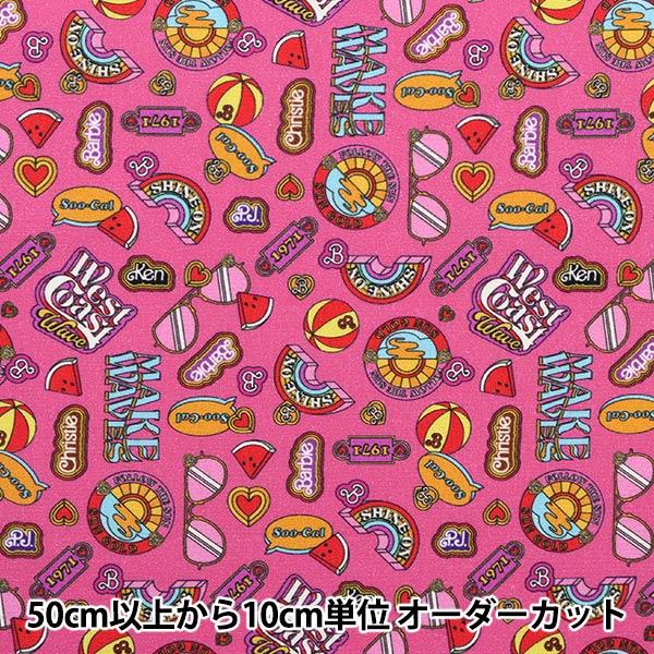 サングラスやハート、虹などいっぱいにあしらわれた生地です。ヴィンテージバービーの特徴でもあるモチーフたちが主役のデザイン。服飾やカバン、ポーチなどの小物からインテリア周りの雑貨など、用途に合わせて幅広くお使いいただけます。[RILEYBLA...