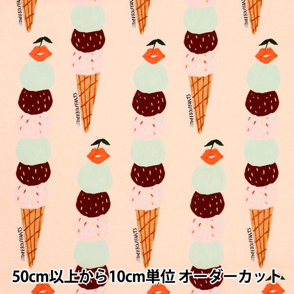 アメリカのブランド「BOUFFANTS &amp; BROKEN HEARTS」デザインのファブリック。ユニークな顔をした動物や、コスメ、フルーツなど可愛らしいモチーフを使用し、キャッチ―な毒々しさの中に可愛らしさを感じるデザインが特徴です...