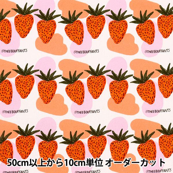 アメリカのブランド「BOUFFANTS &amp; BROKEN HEARTS」デザインのファブリック。ユニークな顔をした動物や、コスメ、フルーツなど可愛らしいモチーフを使用し、キャッチ―な毒々しさの中に可愛らしさを感じるデザインが特徴です...