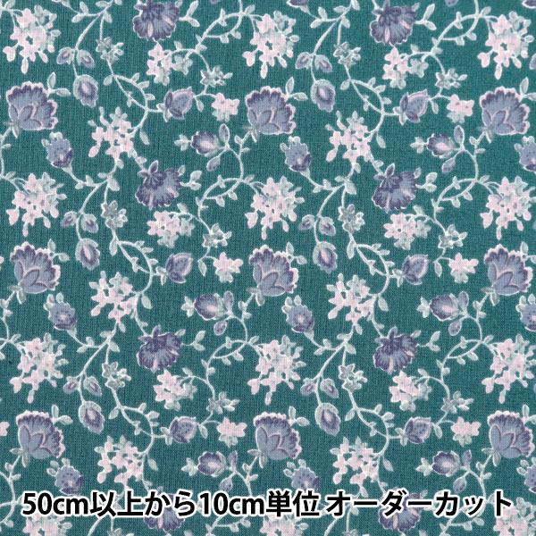 プロヴァンス調の花模様をスケア生地にプリントしたデザインです。やや薄手のスケア生地。用途により裏地をつけて、シャツやブラウス、ワンピース、スカートやパンツなどの洋服や、巾着などの雑貨、カーテンなどのインテリアなど多用途にお使い頂けます。[布...