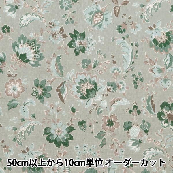 プロヴァンス調の花模様をスケア生地にプリントしたデザインです。やや薄手のスケア生地。用途により裏地をつけて、シャツやブラウス、ワンピース、スカートやパンツなどの洋服や、巾着などの雑貨、カーテンなどのインテリアなど多用途にお使い頂けます。[布...