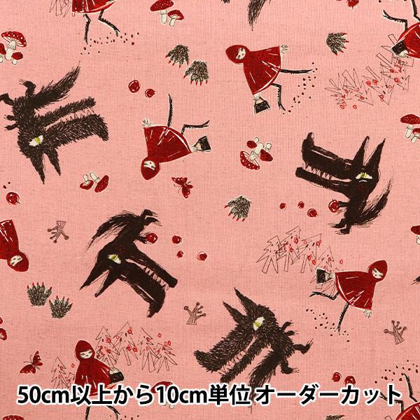 童話の世界の赤ずきん。おなじみのお話しが素敵な柄になりました。適度なハリと厚みのある丈夫な綿麻キャンバス生地です。エプロンやクッションカバー、トートバッグなど、雑貨&amp;インテリア周りの様々な作品作りにおすすめです。※綿麻キャンバス生地...