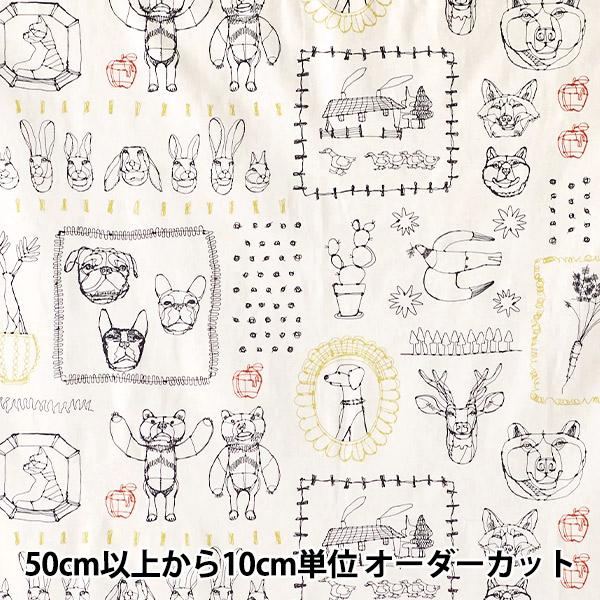 小川学さんによるワイヤーアートから生まれたファブリックシリーズ。ワイヤーアートでデザインされた愛らしい動物たちがパッチワーク風にプリントされた綿麻キャンバスが登場!しっかりとした綿麻キャンバス生地は、バッグやインテリアアイテムなどに幅広くお...