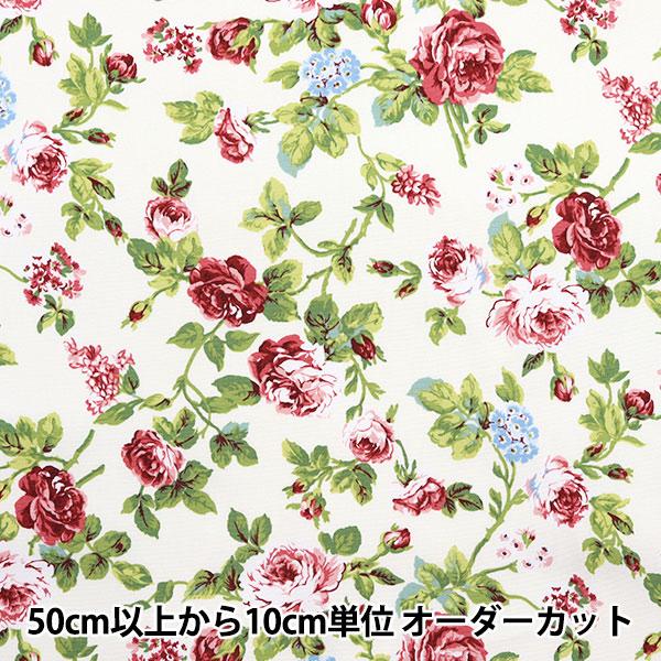 ほどよい厚みのオックス生地です。用途は幅広く、バッグやポーチ、ランチョンマットなどの小物やエプロン、カフェカーテンなどにおすすめです。[布 オックス マンセル mansell 花柄 フラワー柄 フラワープリント はながら 薔薇 バラ ばら ...