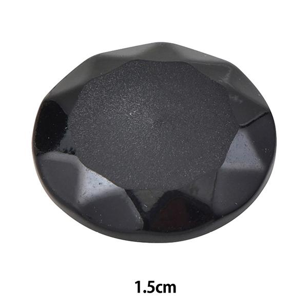 独特な質感のガラリットボタンです。カットされた宝石のような形状で、縁部分と正面部分で異なる質感を持ち、シンプルながらもユニークなデザインです。※ホルムアルデヒドを含んでおりますので、2才以下の乳幼児用の衣類等、皮膚に直接触れる恐れのあるもの...