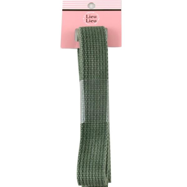 LieuLieu 『ムラ染めテープ （ミドリ）』かばんの持ち手等に♪バッグや小物など、多用途で使えます！お好きなお色の組み合わせで手作り作品にぜひ♪◆サイズ：幅約25mm×長さ約1.2m◆色：緑（ミドリ・グリーン）◆素材：綿100%※モニタ...