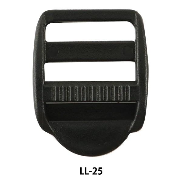 バックル『ニフコパーツ LL-25』 ニフコプラスチック アジャスター 黒 25mm幅用 カバンベルトの長さ調整などにテープ長さ調整パーツです。バッグ向け人気製品です。ベロを持ち上げると簡単にリリースすることができます。薄く、平らなデザイン...
