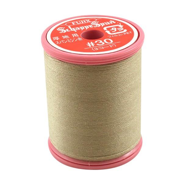 ミシン糸 『シャッペスパン 厚地用 #30 100m 131番色』 Fujix(フジックス)デニムやキルティング生地など、厚地用の太口ミシン糸ですしっかり縫い上げたいものにぴったりのミシン糸。デニム、キャンバス、帆布やレザーなど厚手の布地を...