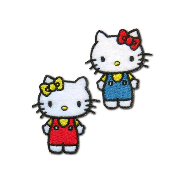 シールとして使用できてアイロン接着もできるタイプです。バッグ、シューズケース、帽子などの目じるしになります。カバンやTシャツなどの布製品にお使いいただけます。[Sanrio ワンポイント マーク 目印 入学準備 入園準備 雑貨 キャラクター...