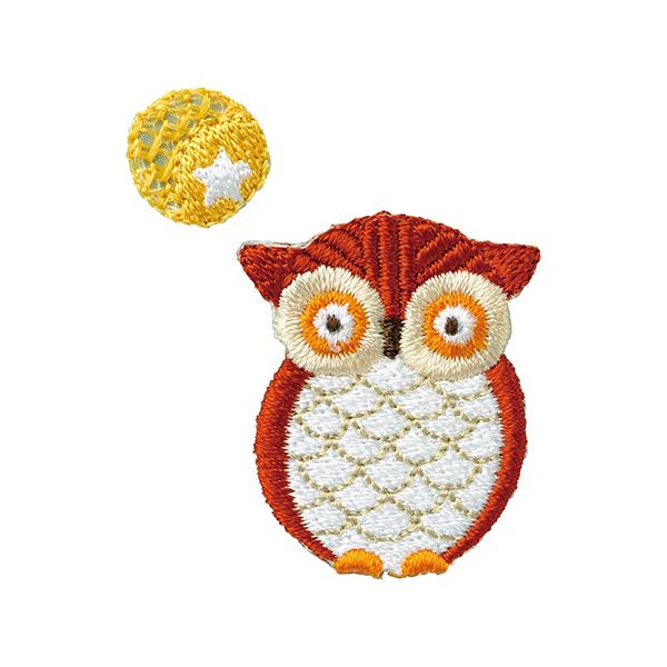 ワッペン 『Pollo (ポッロ) ふくろう H457-896』 Hamanaka ハマナカアイロンで簡単に接着できます。北の風や自然を感じさせる動物や植物たちをちいさな刺しゅうにしました。どことなく懐かしさと温かさを感じるワッペンは、透か...