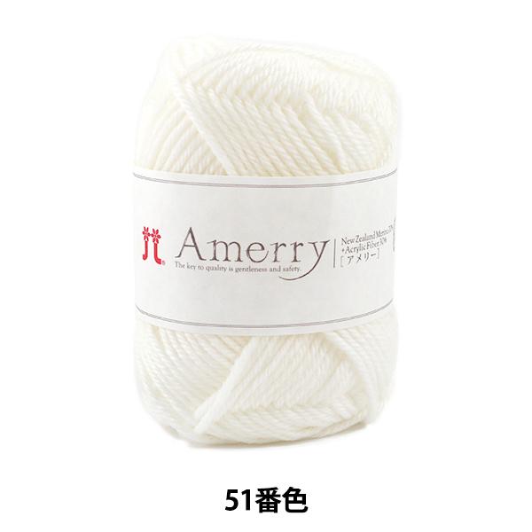 秋冬毛糸 『Amerry(アメリー) 51番色』 Hamanaka ハマナカ並太タイプの糸割れが少なく編みやすい毛糸ソフトで強いクリンプ(繊維の縮れ)を持つニュージーランドメリノウールに、バルキー性(膨らむ性質)に富むアクリルを程良くブレン...