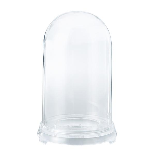 透明プラスチックでできた、ドーム型の花器です。※ガラス製品では、ございません。プリザーブドフラワーのアレンジ、コレクションなどのディスプレイにどうぞ!3種類のサイズ違いを、ご用意しております。[アレンジドーム クリアドーム フラワーアレンジ...
