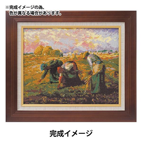 名画をクロスステッチで再現しましょう。 難易度：上級  デザインサイズ：約35.5cm×28.5cm  キット内容：25番ししゅう糸（綿100％）、＃3000ししゅう布（綿100％）、ししゅう針、図案付説明書   1組入り       フレ...